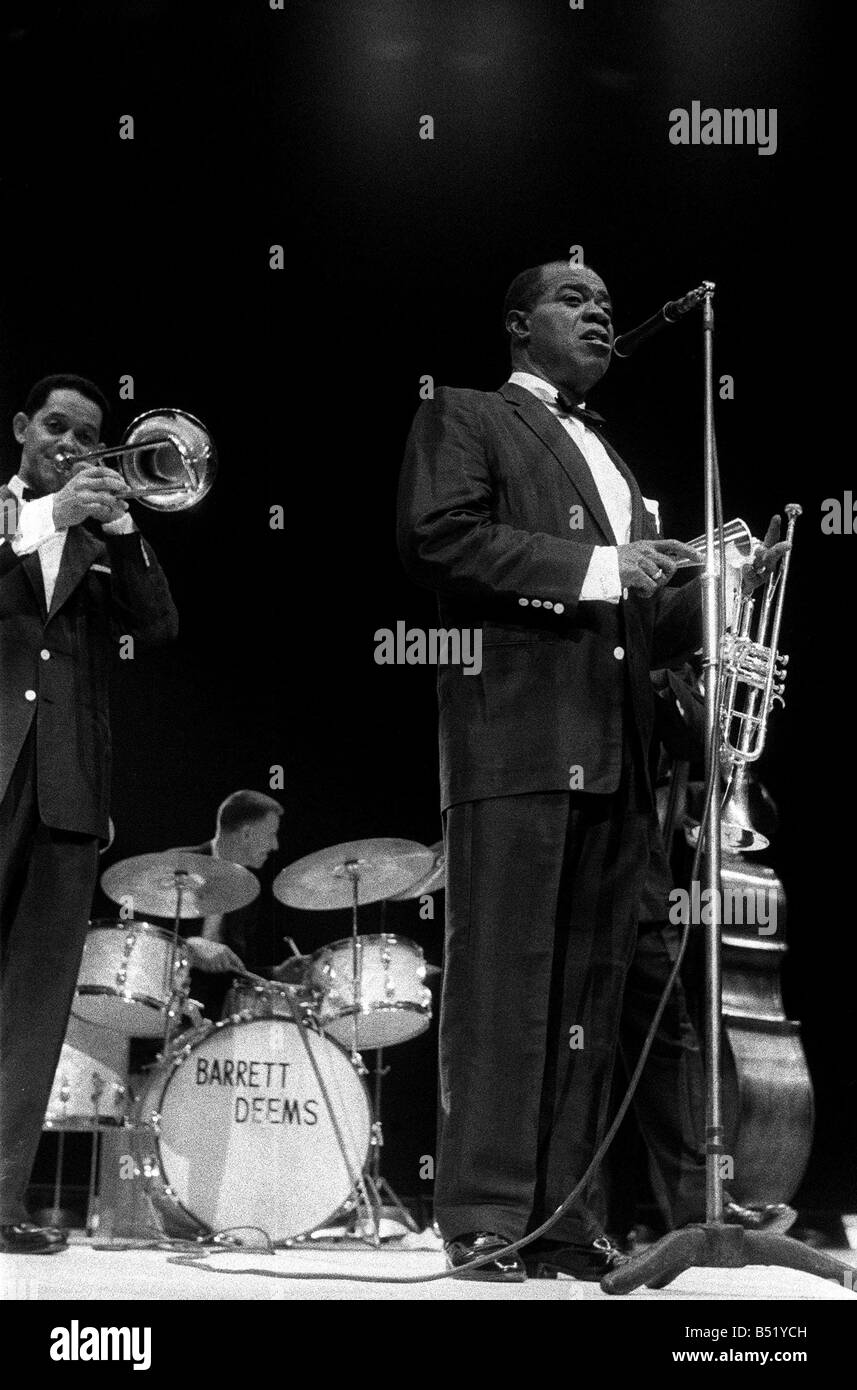 Louis Armstrong Jazz Musician May 1956 during his first concert in ...
