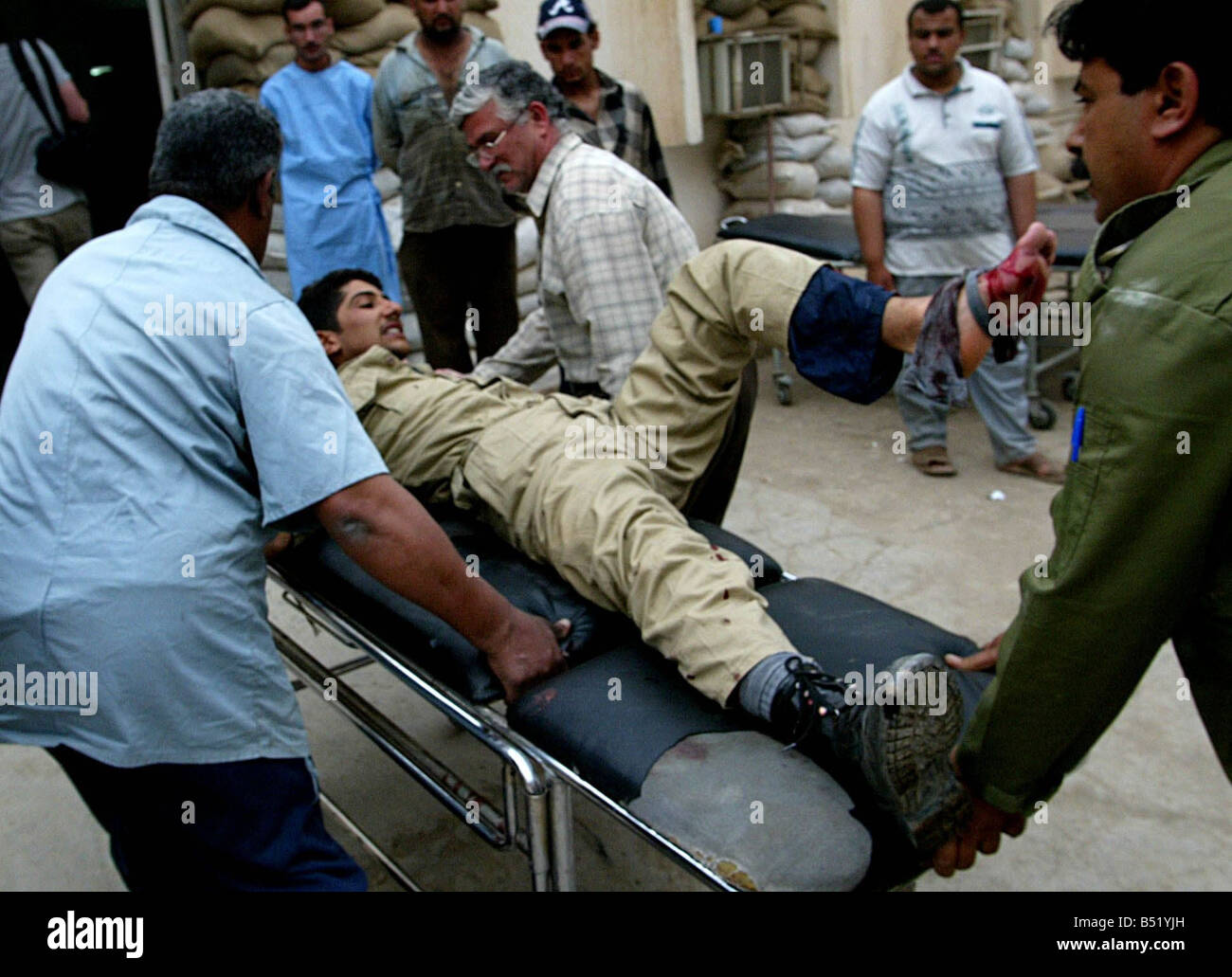 Iraq War April 2003 Casualties from today s attack s on Baghdad arrive ...