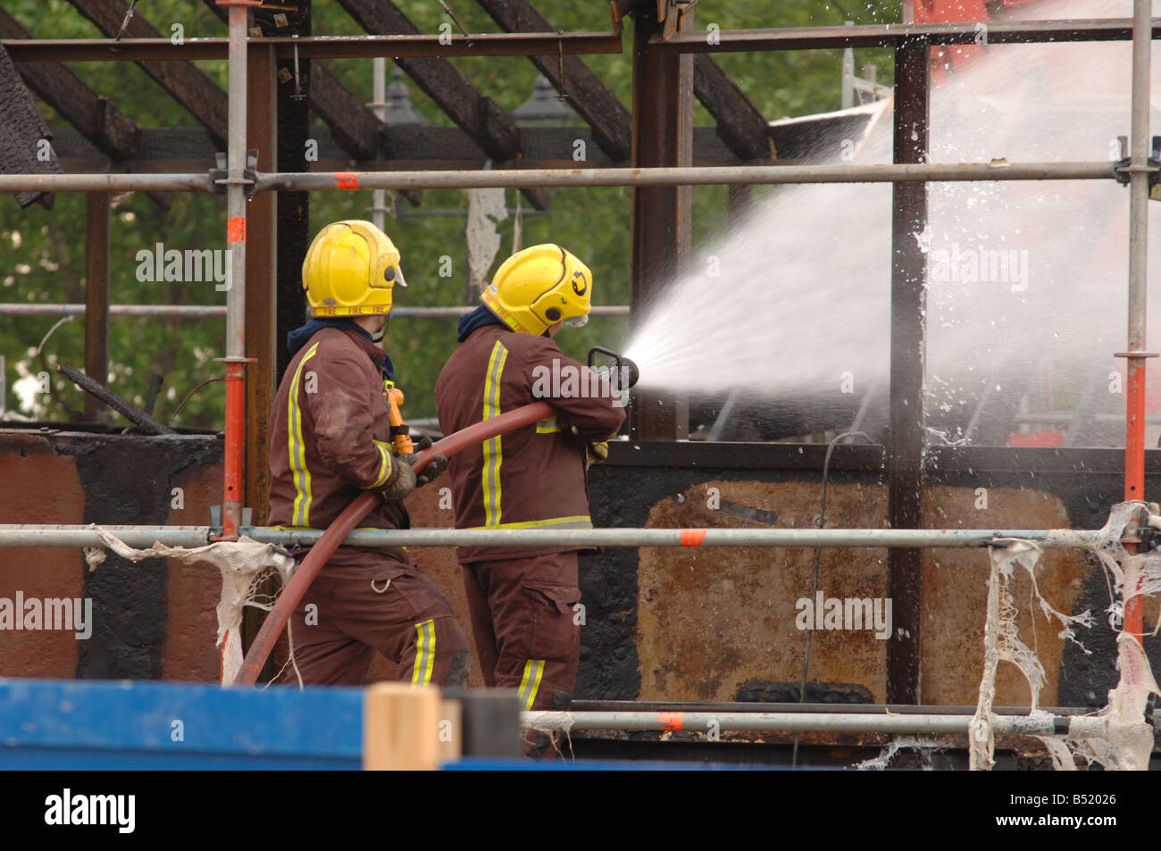 Cutty sark on fire fire Stock Photo - Alamy