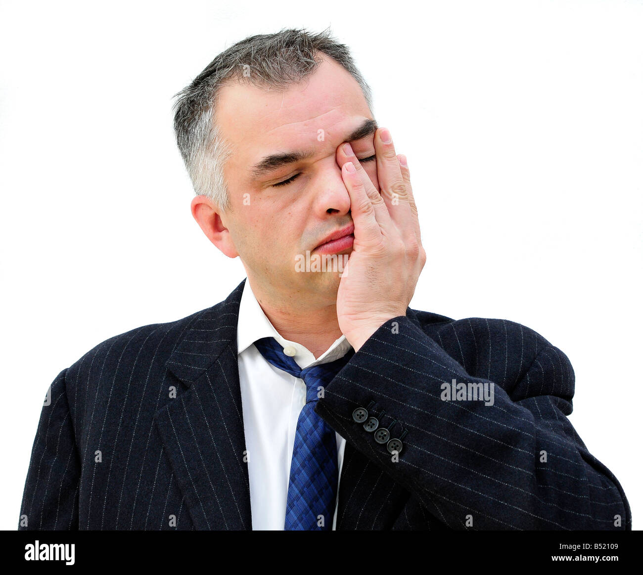 Trader with head in hands hi-res stock photography and images - Alamy