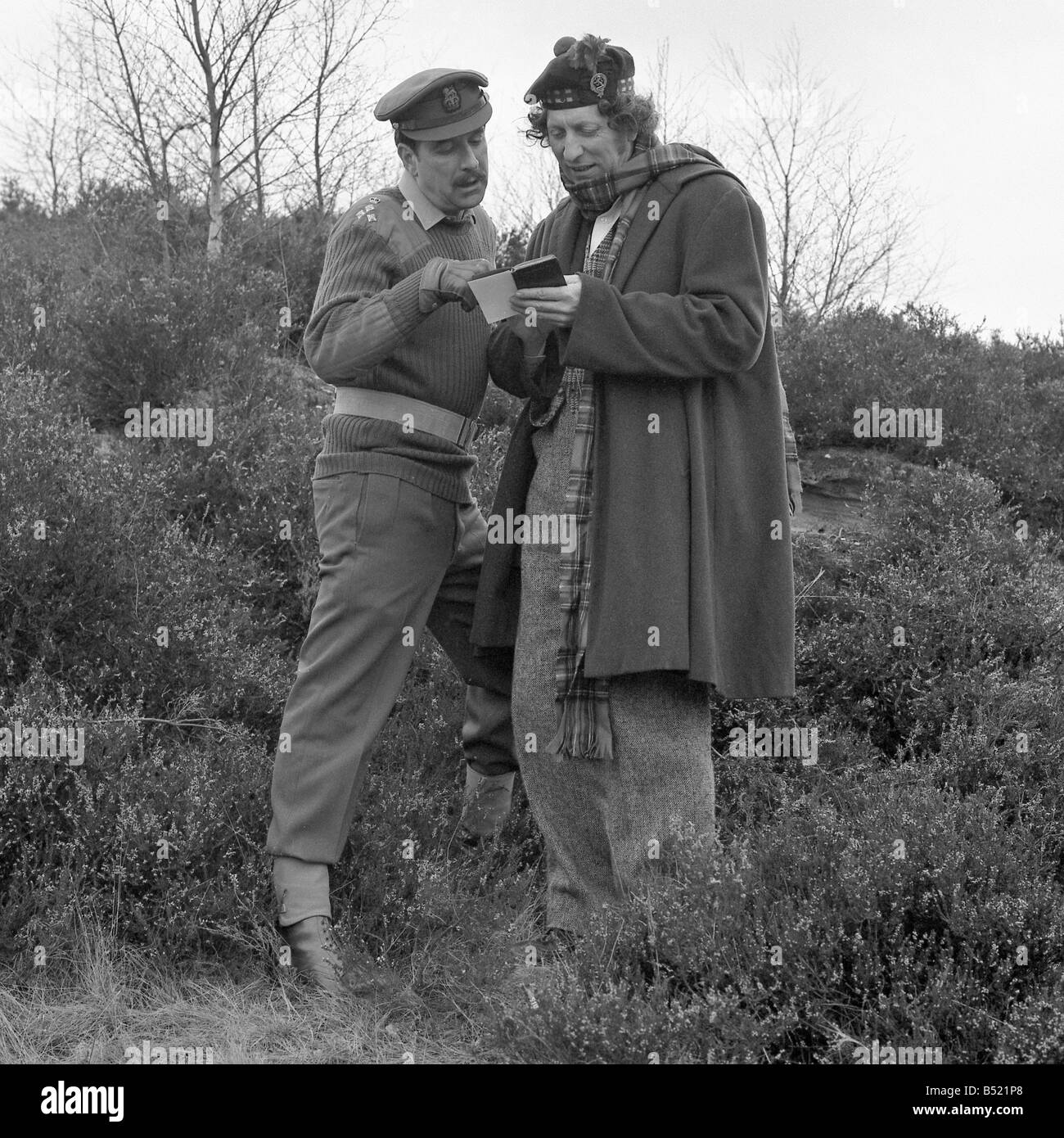 Tom Baker as Doctor Who seen here with Nicholas Courtney who plays ...
