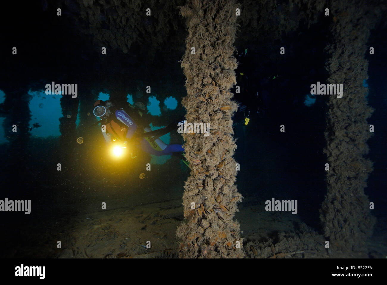 Scuba diver inside sunken ship hi-res stock photography and images - Alamy