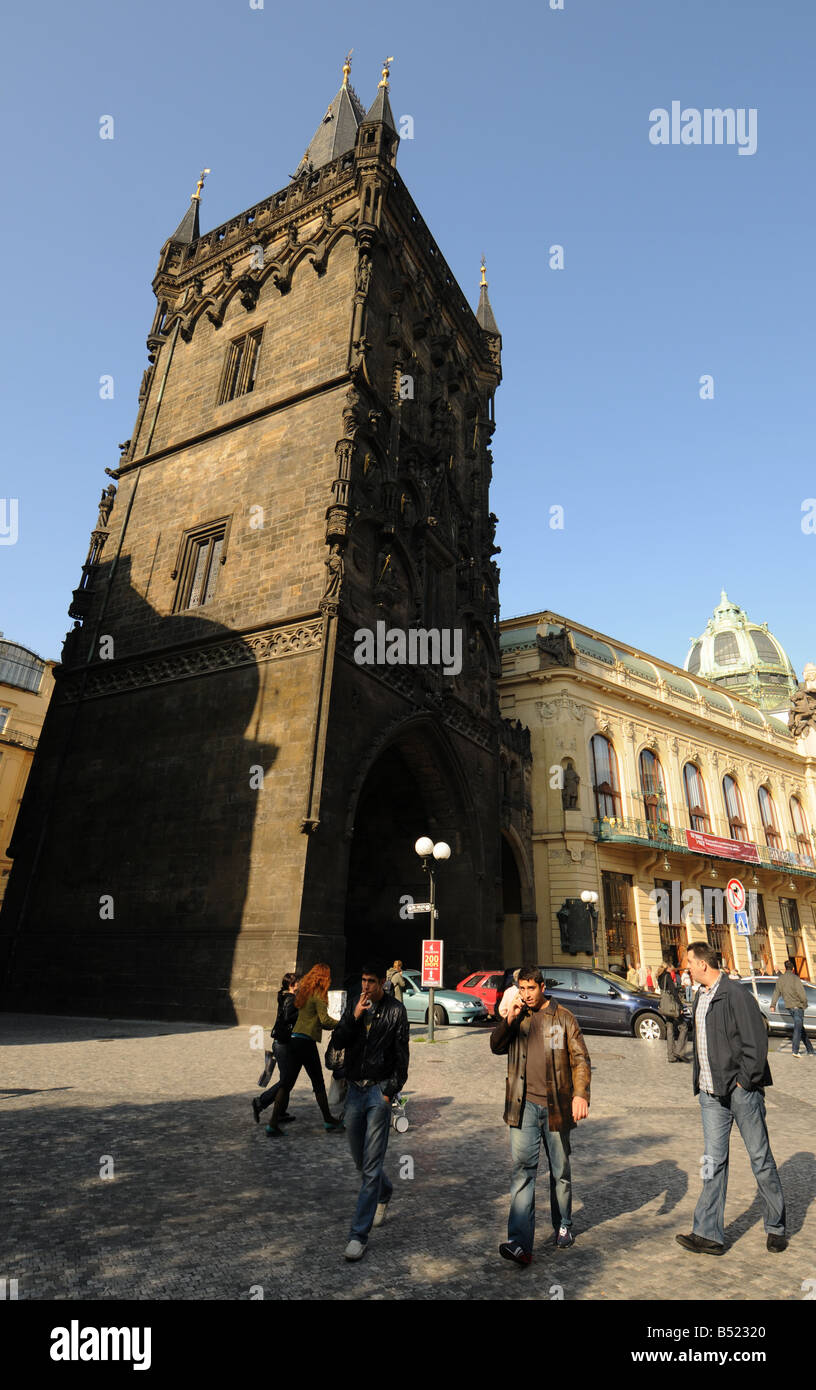 powder tower, old town, prague, czech republic Stock Photo - Alamy