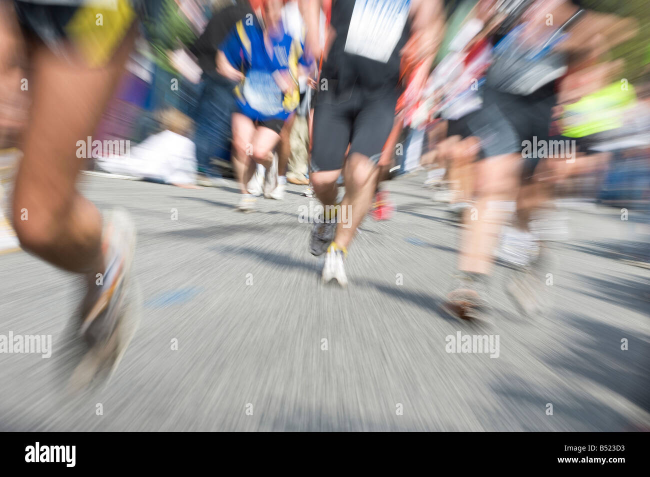 Marathon racer Blur from the original shot Stock Photo - Alamy