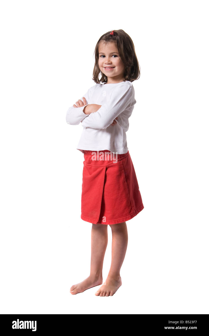 Young and pretty girl Full isolated studio picture Stock Photo - Alamy