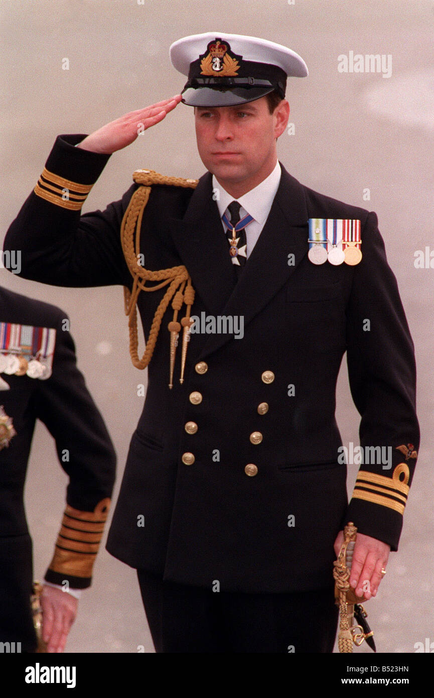 Prince Andrew inspects Sea Scouts at Trafalgar Square during the annual ...