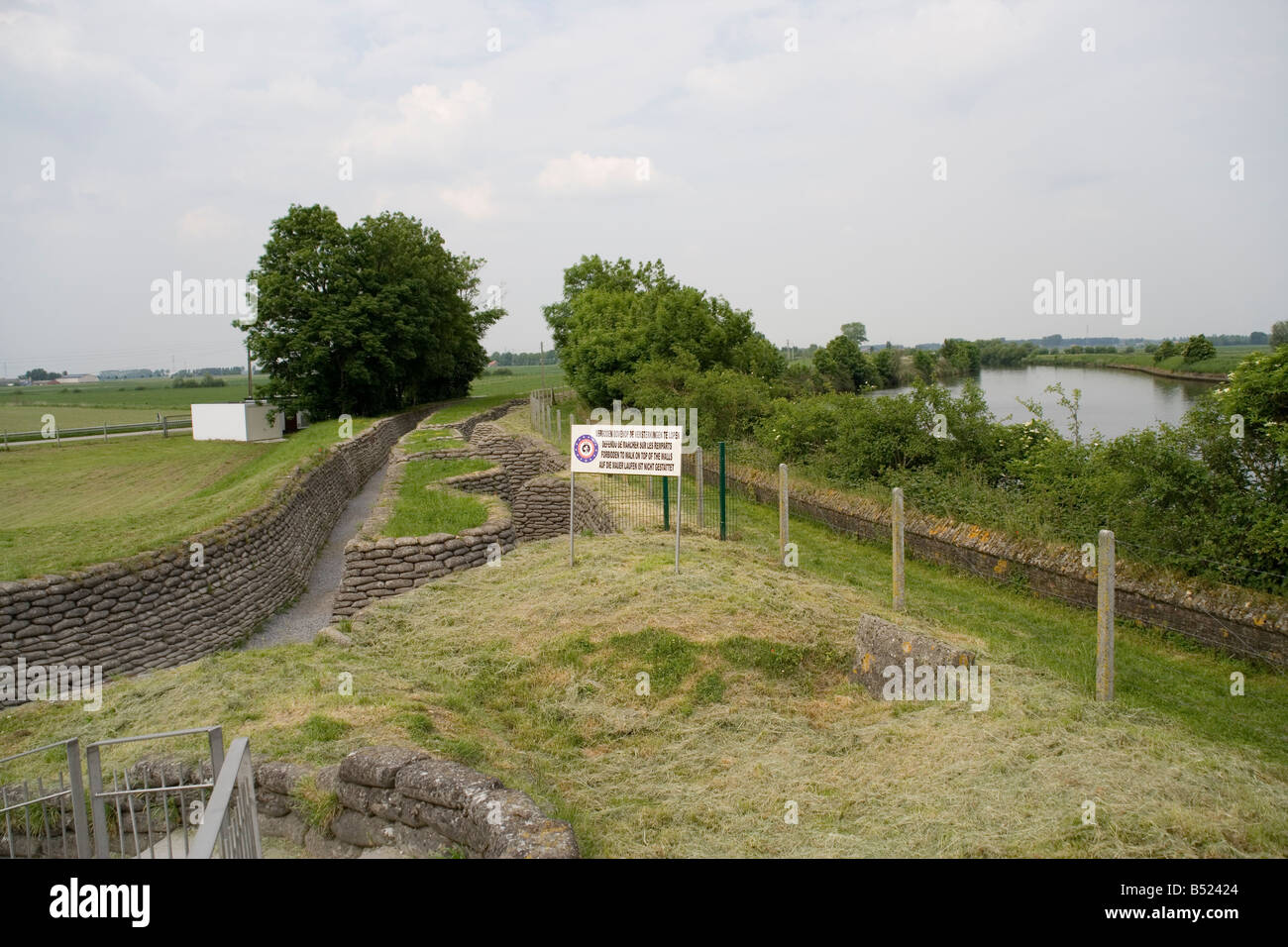 The First World War Belgian Trenches of Death on the banks of the Yser ...