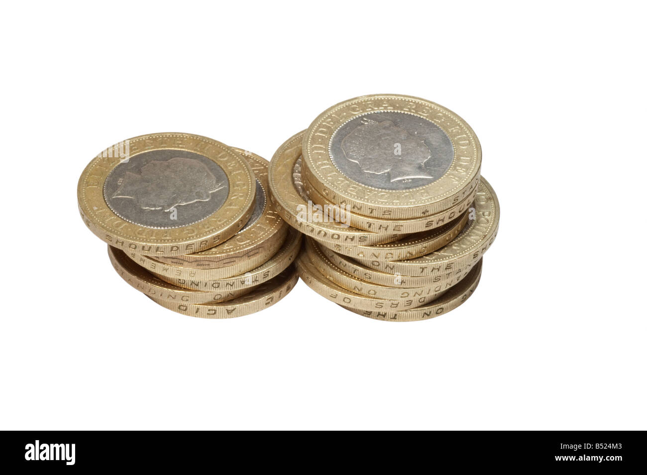 Two Pound Coins And Bank Notes High Resolution Stock Photography and ...