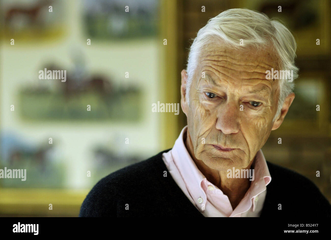 Legendary jockey Lester Piggott pictured at home in Newmarket on his ...
