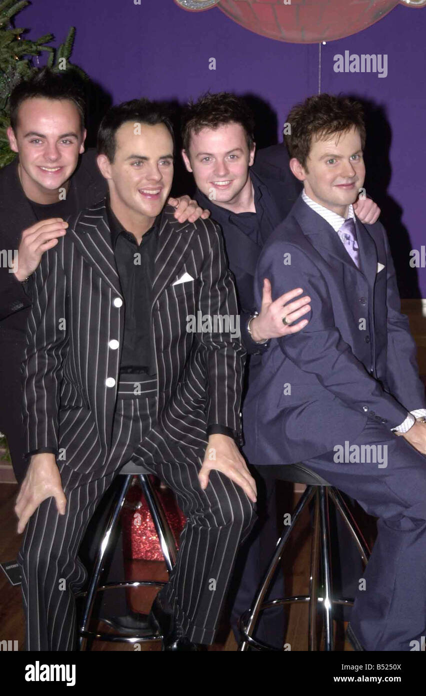 Ant and Dec December 2002 TV Presenters unveil their new waxwork models ...