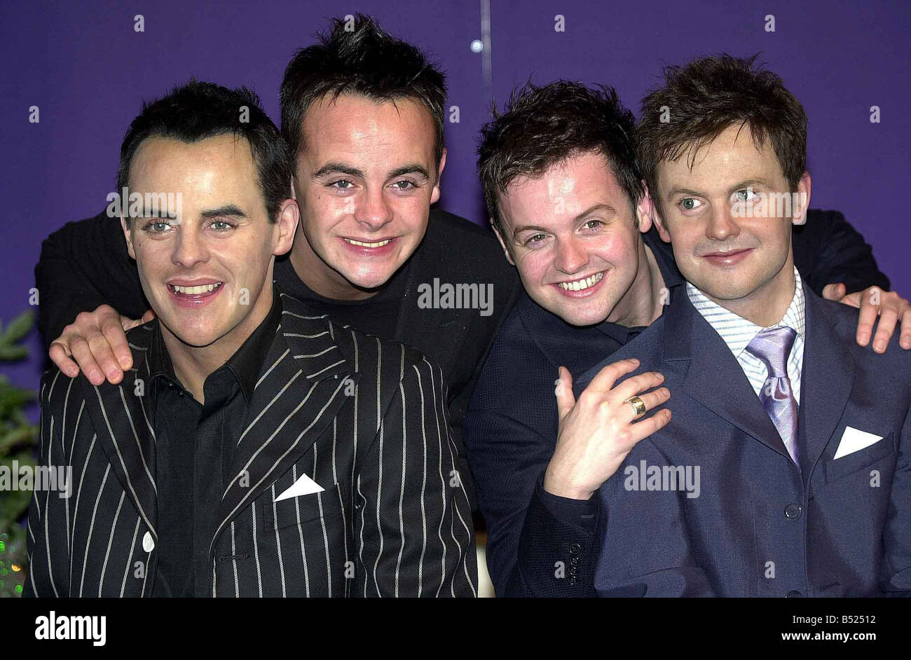 Ant and Dec December 2002 TV Presenters unveil their new waxwork models ...