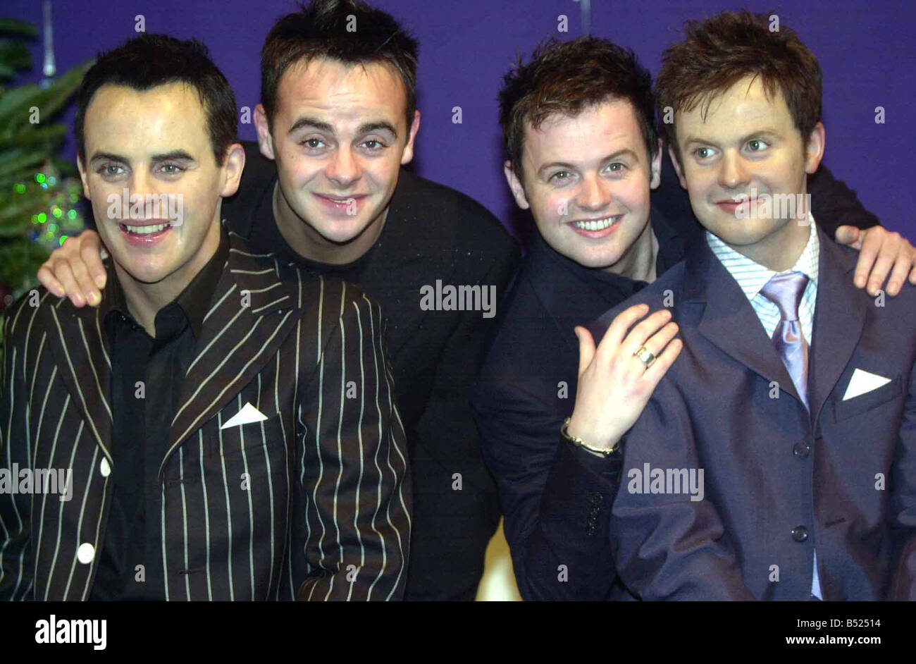 Ant and Dec December 2002 TV Presenters unveil their new waxwork models ...
