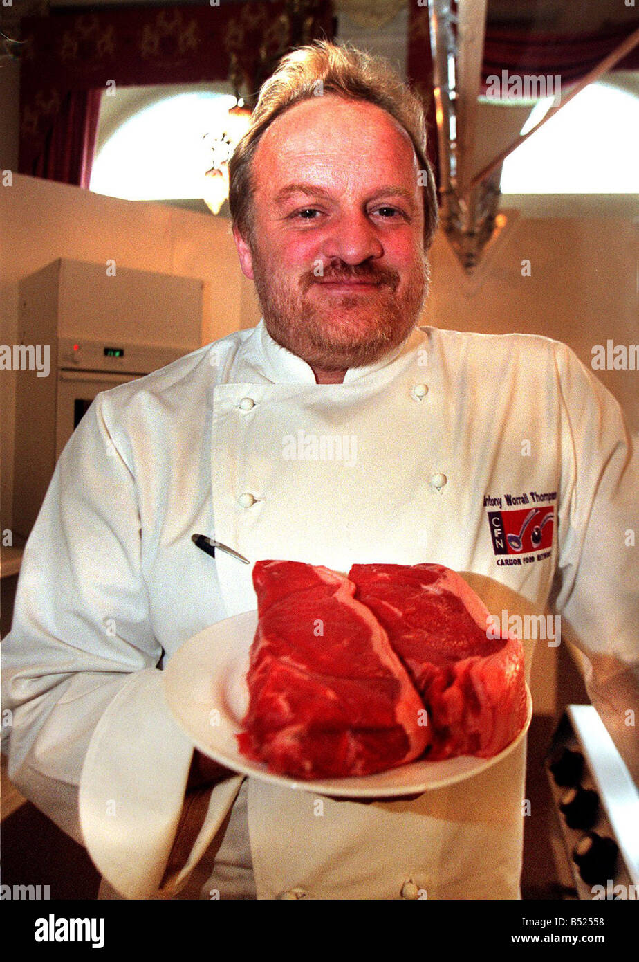 Television chef Anthony Worrall Thompson at Balmoral Hotel cooking with ...