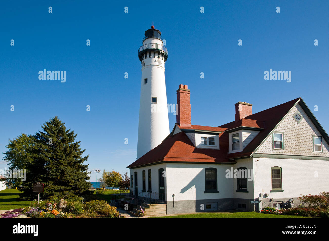 Wind Point Lighthouse, Lake Michigan, Wisconsin, USA Stock Photo - Alamy