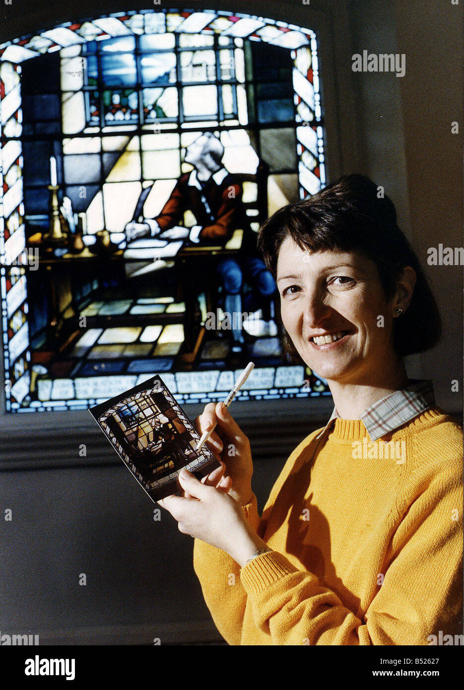 Joy Brodier stands in front of the window at the Bunyan Freechurch at ...