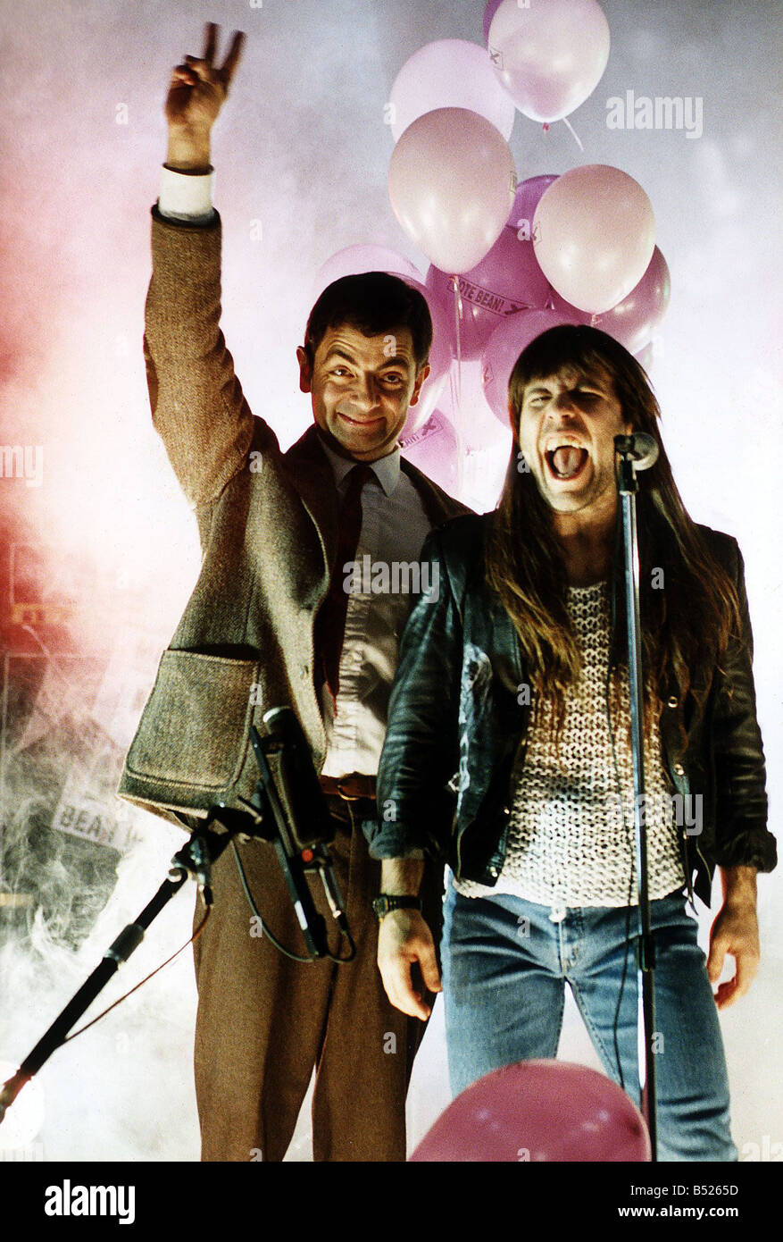 Rowan Atkinson Comedian and Actor singing with Bruce Dickinson of the ...