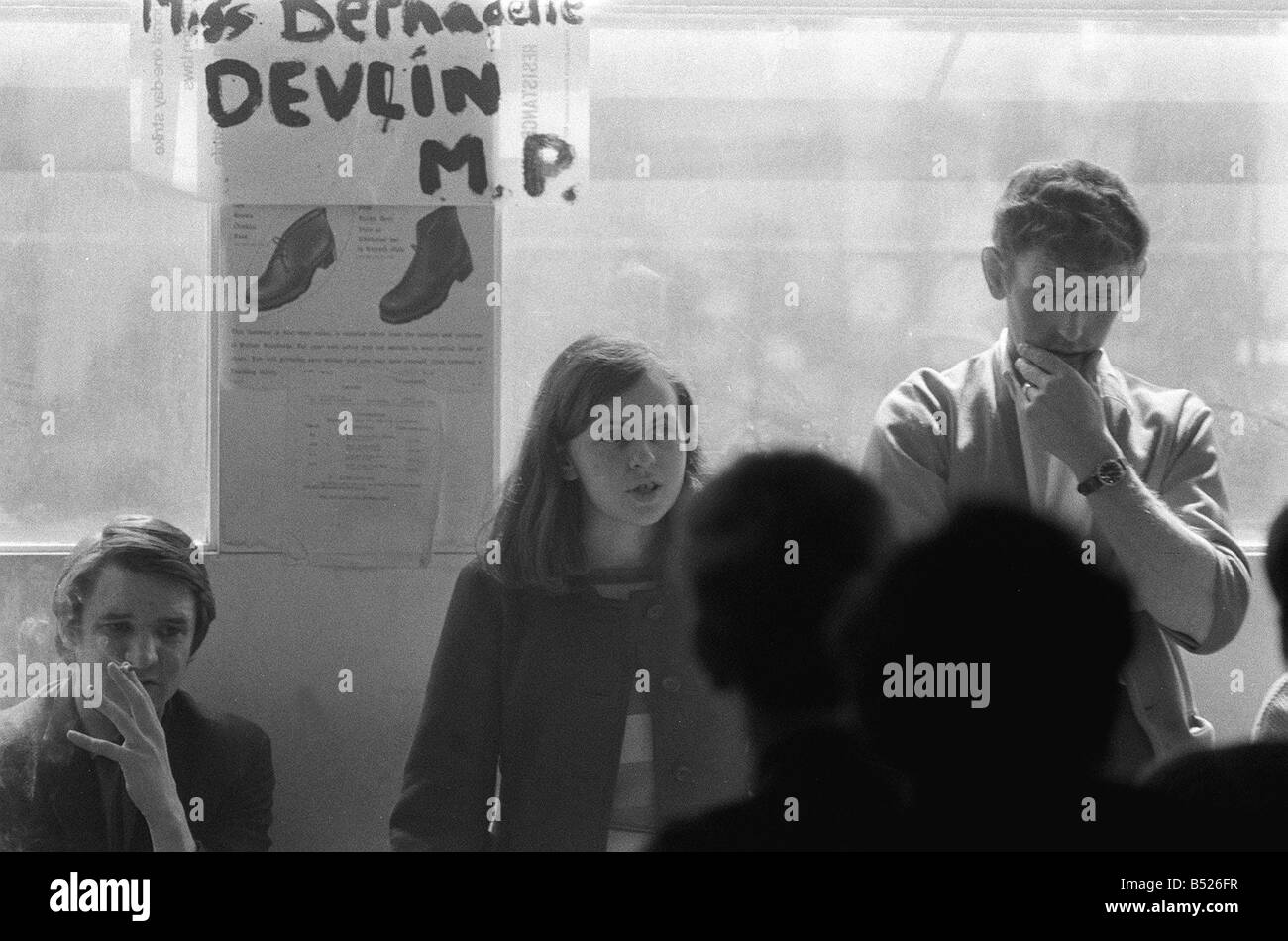 Bernadette Devlin MP for Northern Ireland talking to workers in Fulham ...