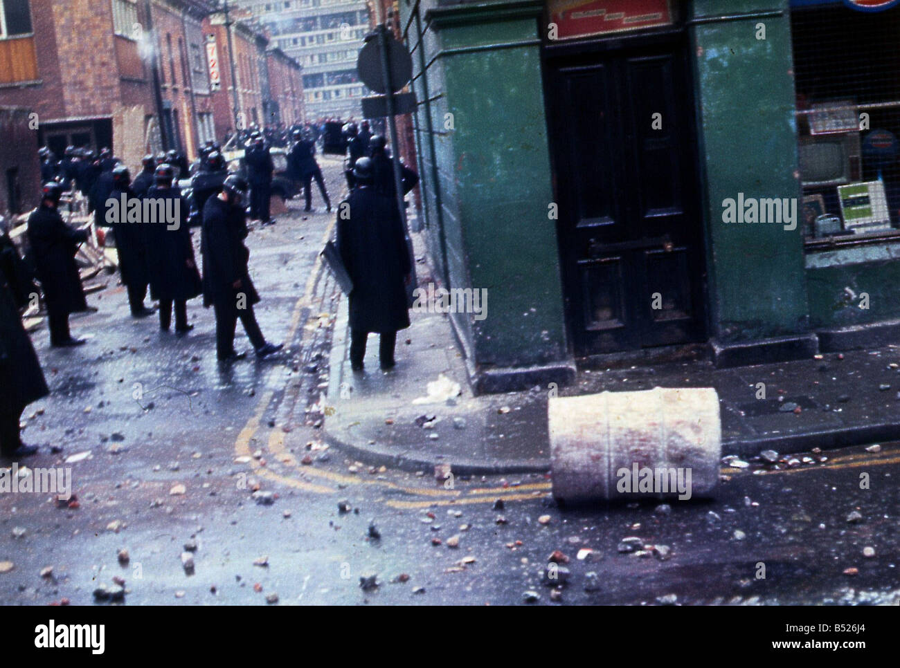 Northern Ireland Troubles 1969 Petrol bombs create fires as police ...
