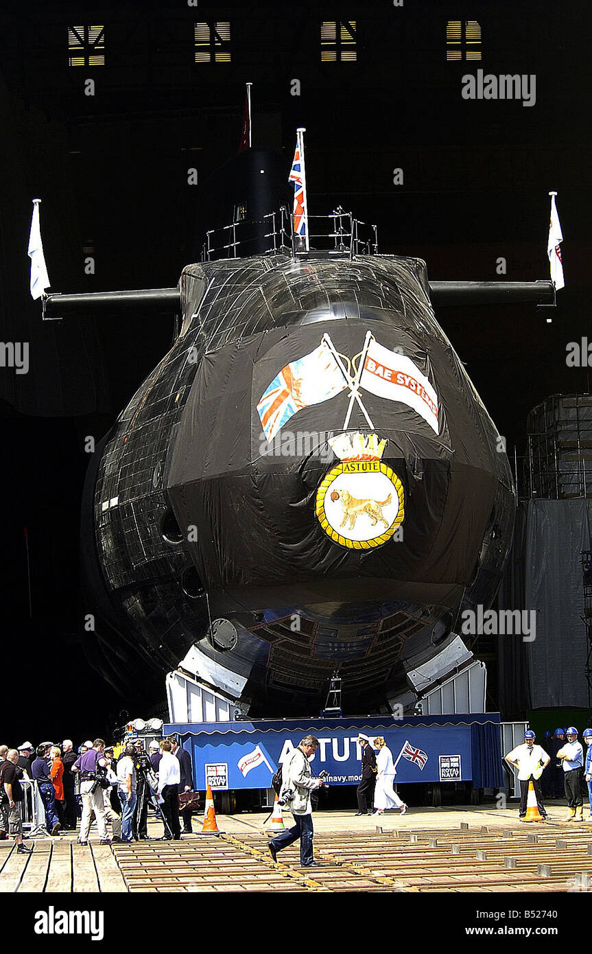 The naming and roll out ceremony for new attack submarine H M S Astute ...