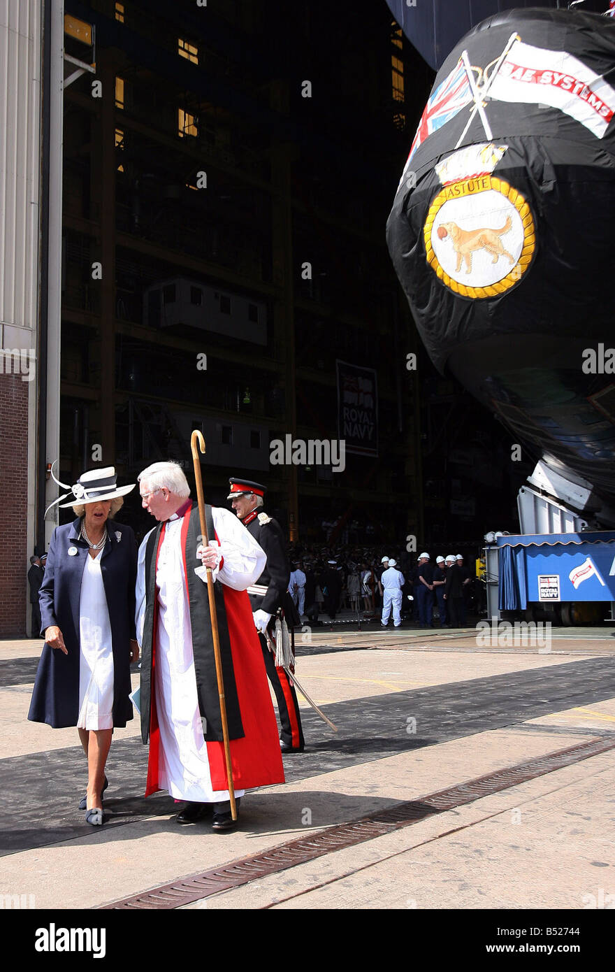Camilla Duchess of Cornwall at the naming and roll out ceremony for new ...