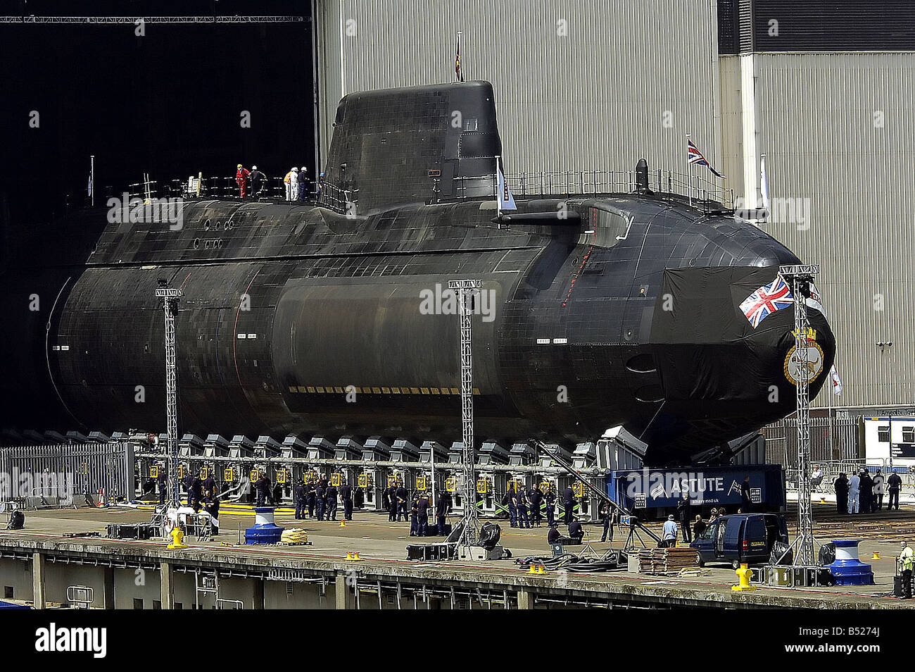The naming and roll out ceremony for new attack submarine H M S Astute ...