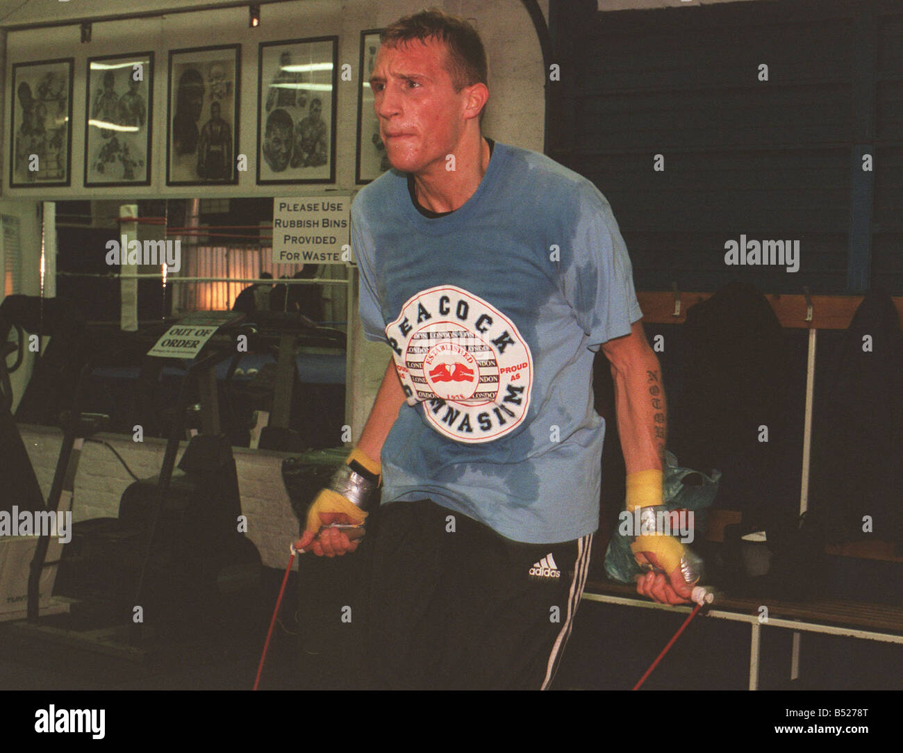 Welterweight Scott Dixon in training at Peacock Gym 03 02 2000 Stock ...