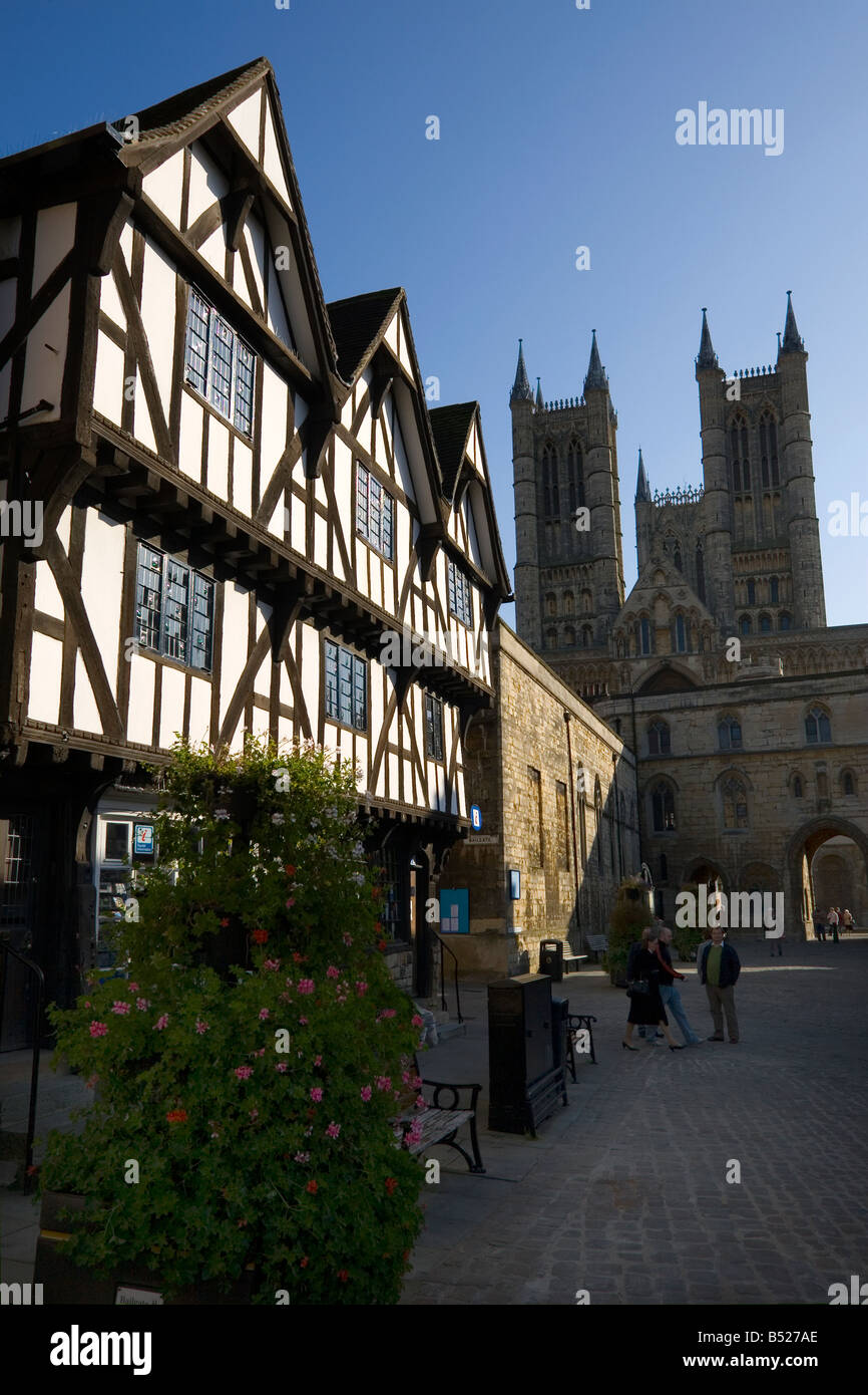 Timber framed building looking toward Exchequer Gate and Lincoln ...