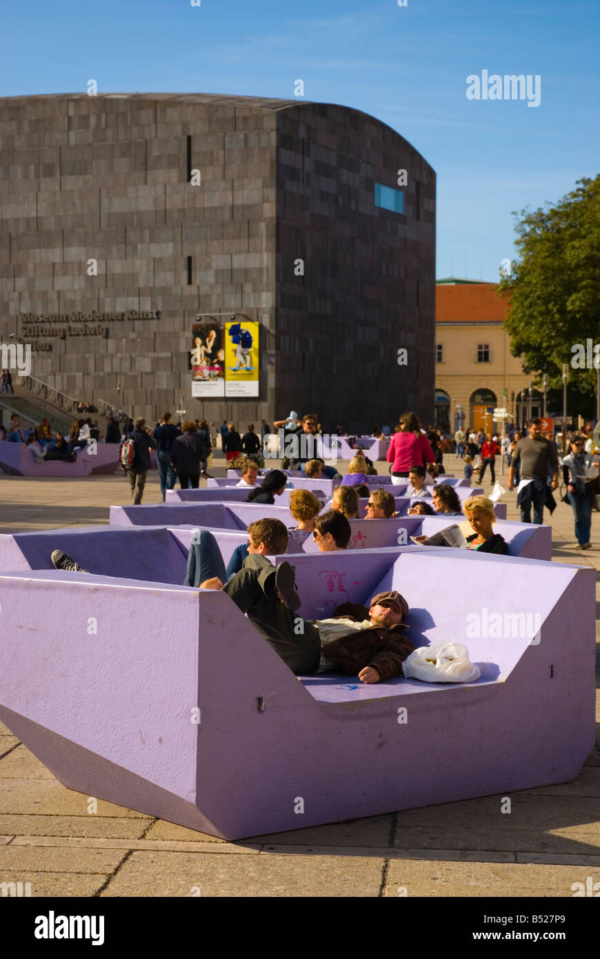 Museumsplatz, MuseumsQuartier, Vienna, Austria Stock Photo - Alamy