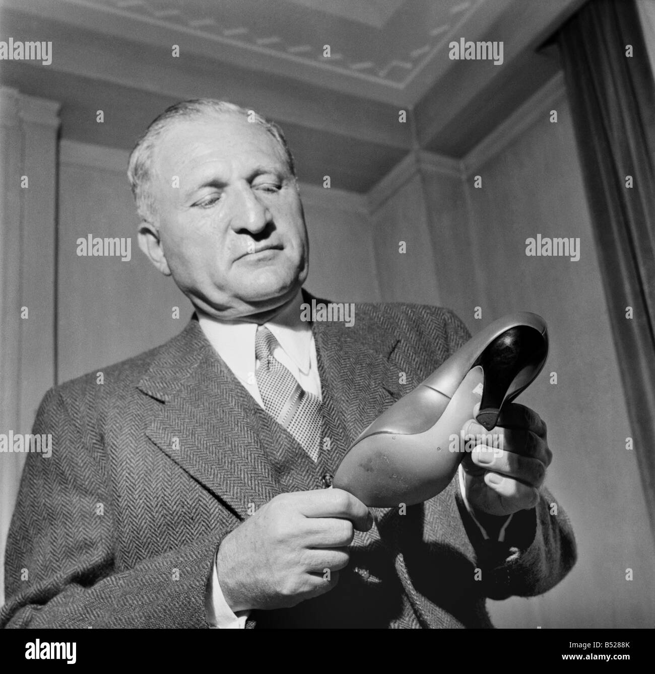 Mr. Maurice Miller with the "Stiletto' shoe. Note the tiny heels. April ...