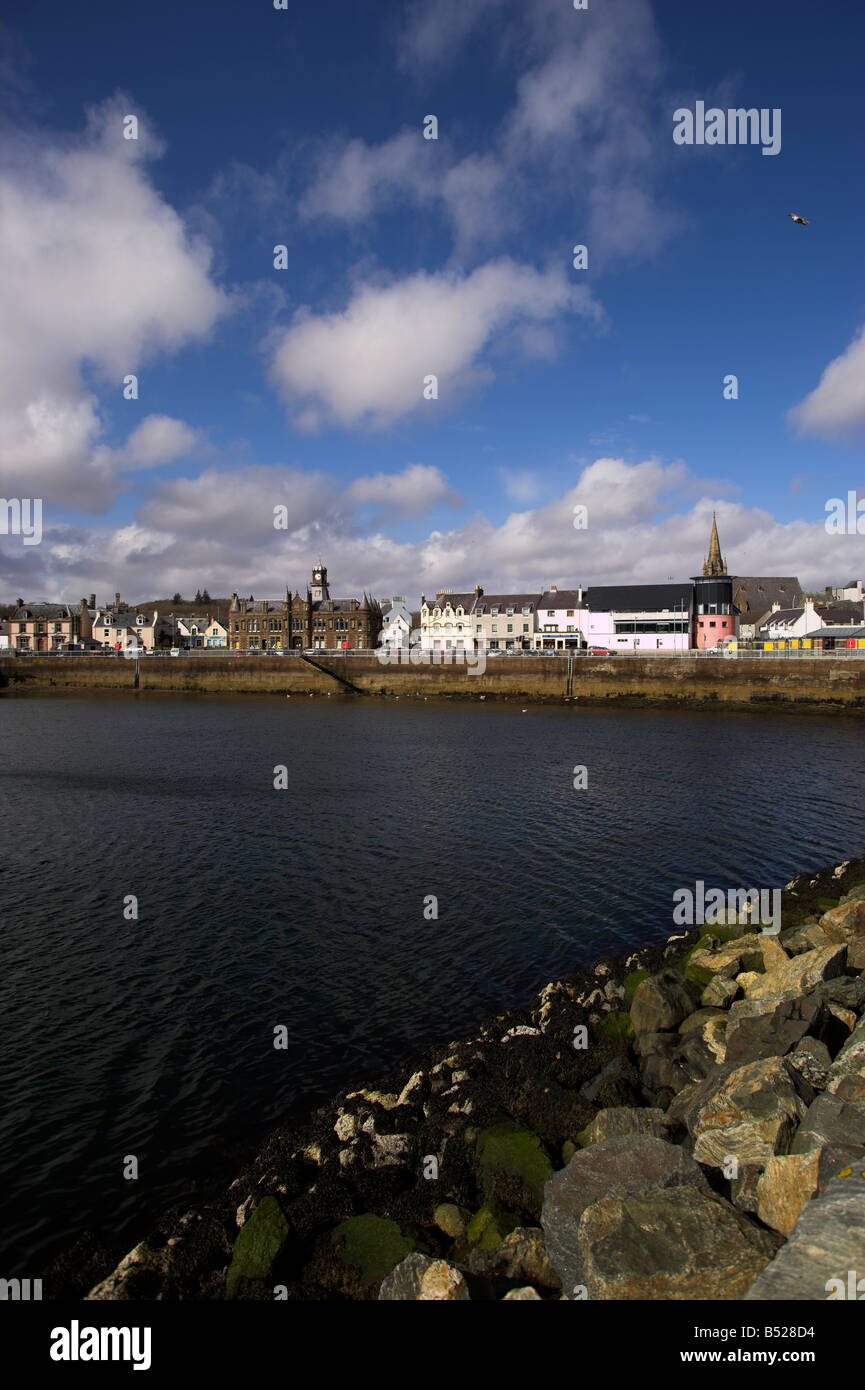 Waterfront buildings including an Lanntair arts centre in Stornoway ...