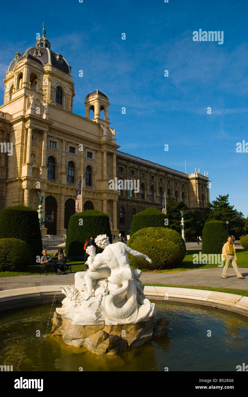 Fountain in front of Kunsthistorisches Museum in Vienna Austria Europe ...