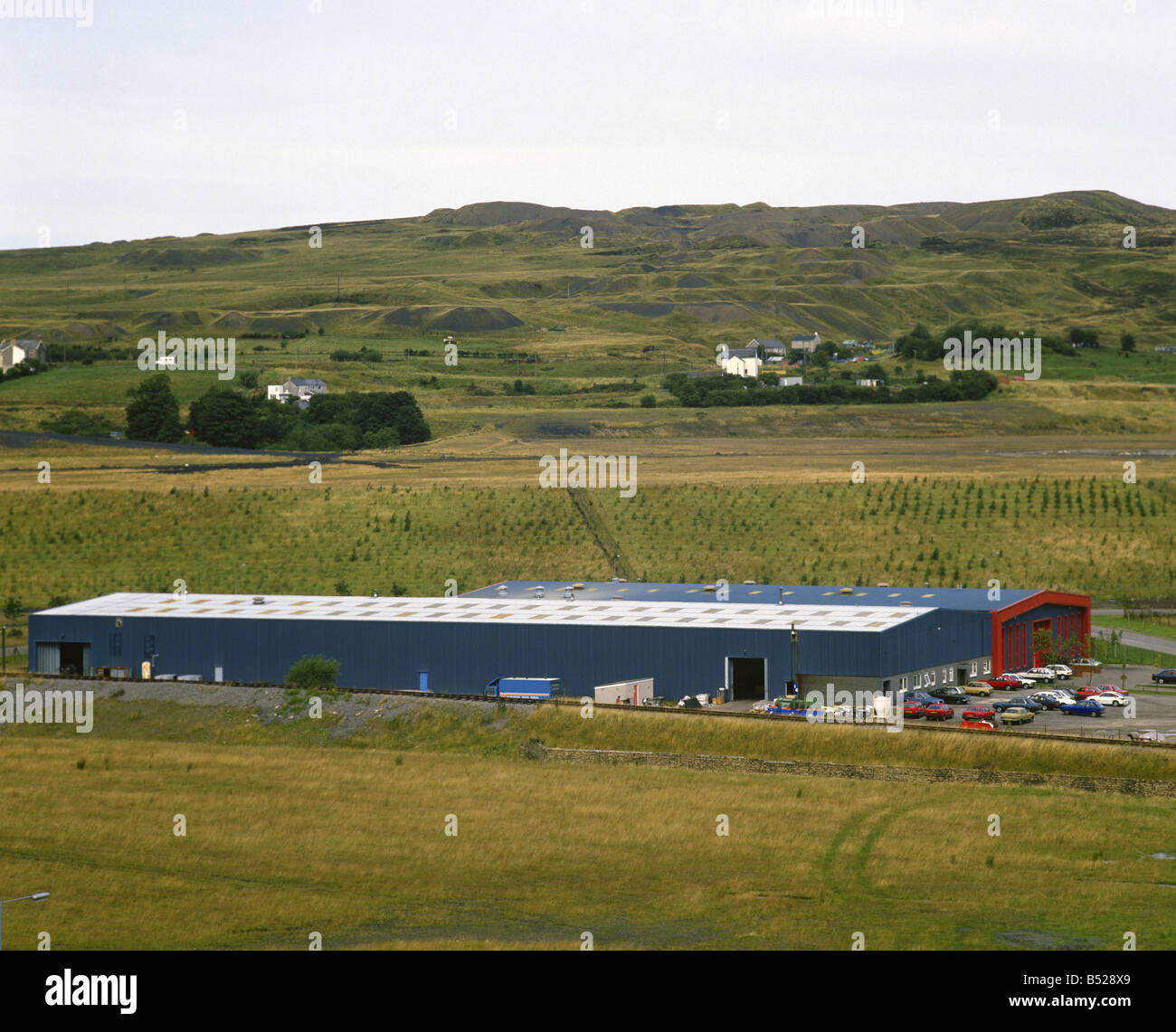 Factory on Reclaimed Coal Mine Site Welsh Valleys Stock Photo - Alamy