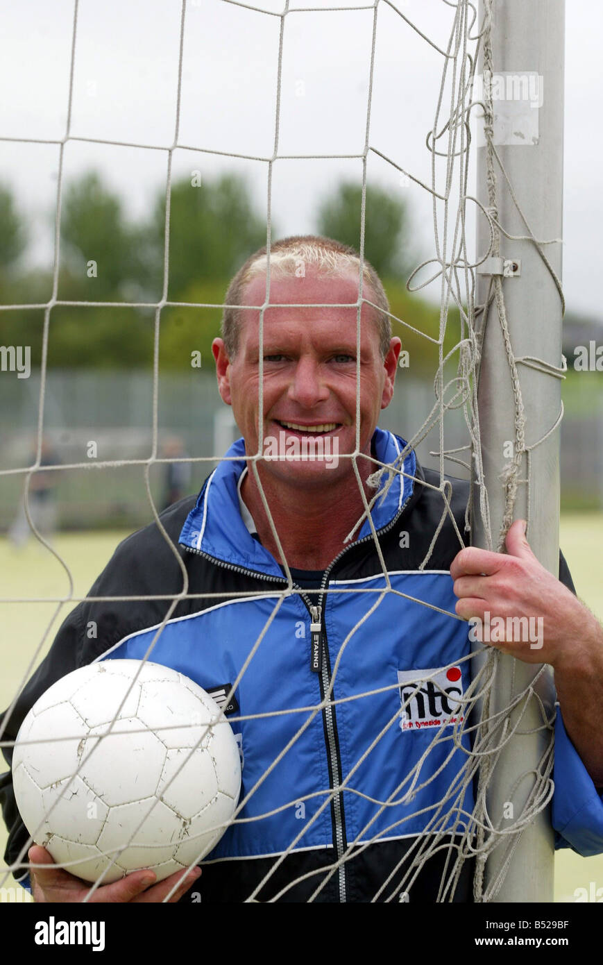 Newcastle hero Paul Gascoigne Gazza during a training session at North ...