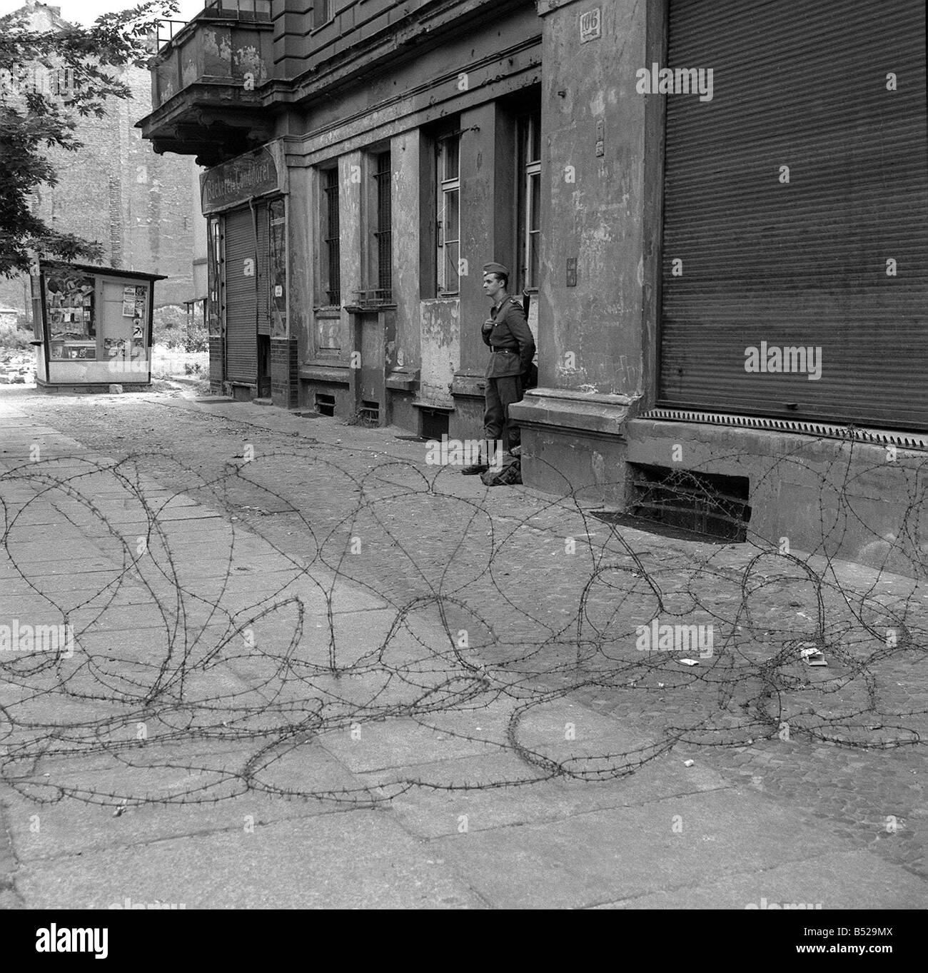 Germany Berlin Wall August 1961 The East West border is closed by the ...