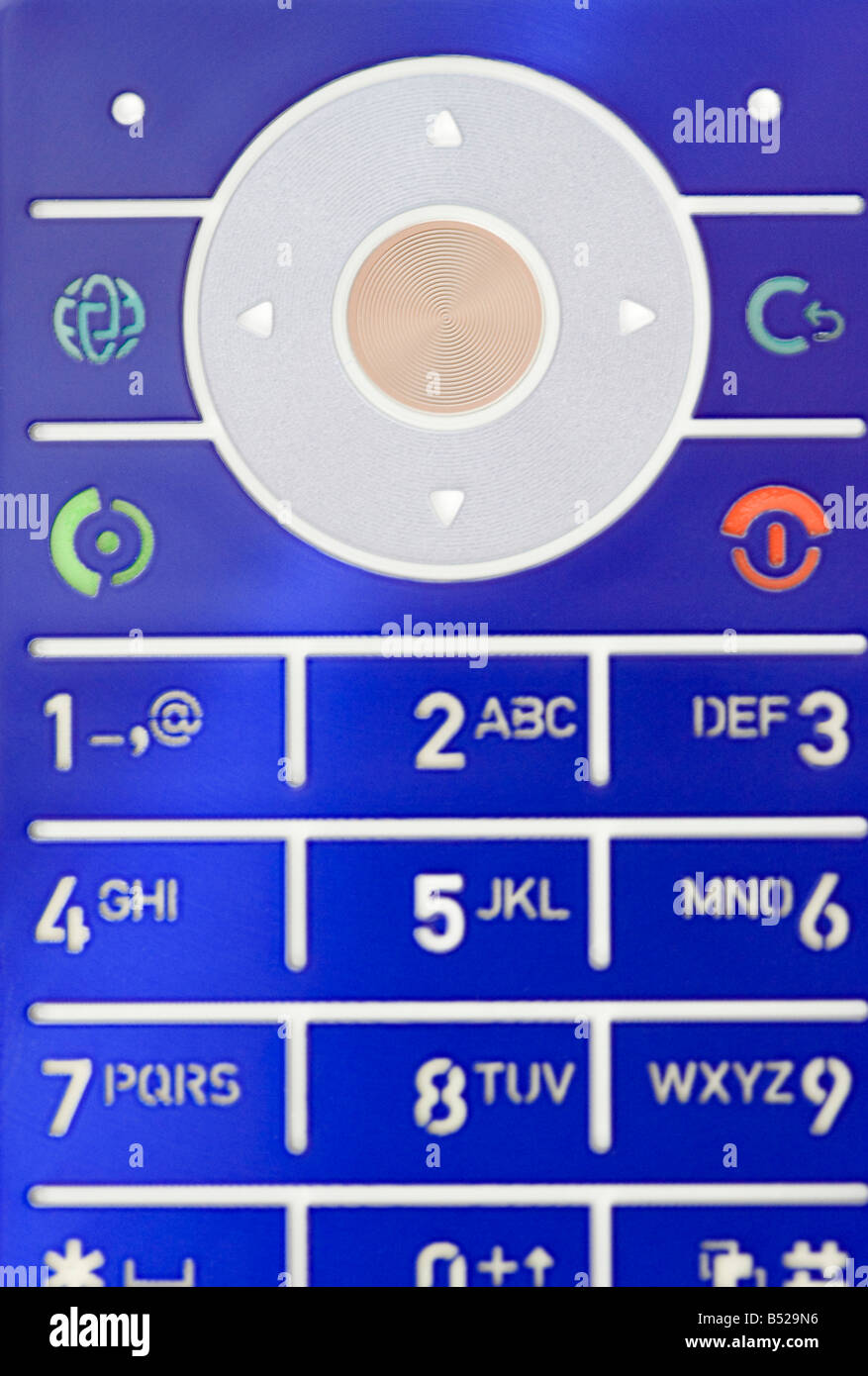 blue keypad - mobile phone in modern style Stock Photo - Alamy
