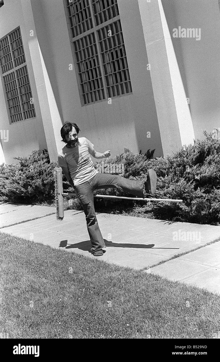 Charles Manson August 1980 The man who murdered Sharon Tate Stock Photo ...