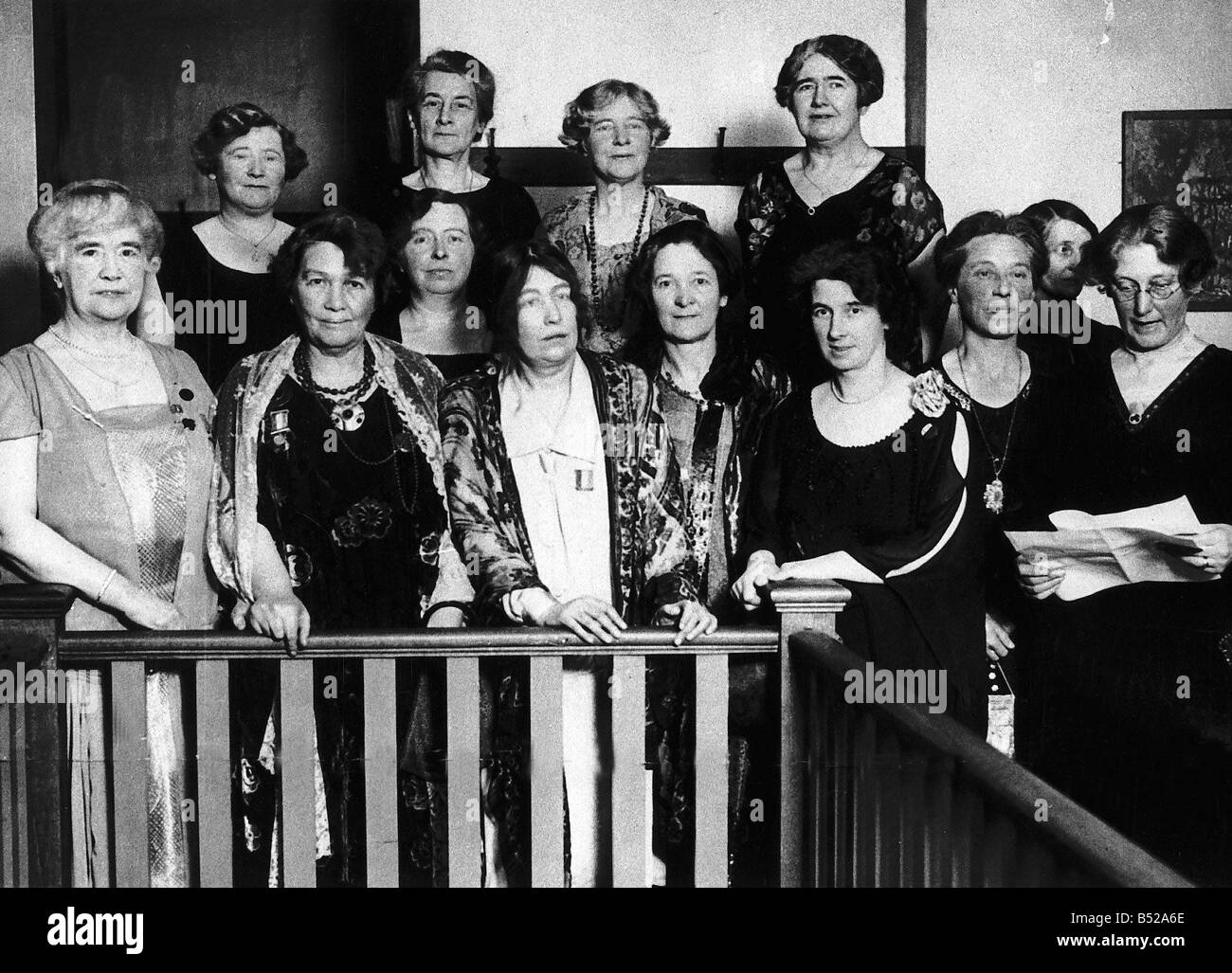 Suffragettes pictured together ahead of Evening Dinner Womens Rights ...