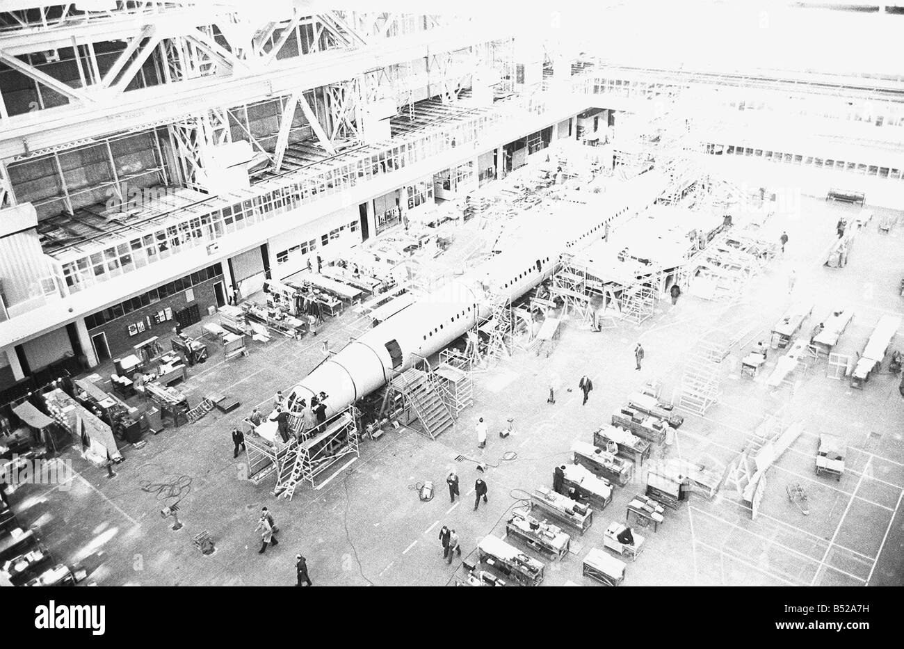 Concorde Aircraft prototype 2 at BAC Filton Bristol Brabazon Hanger ...
