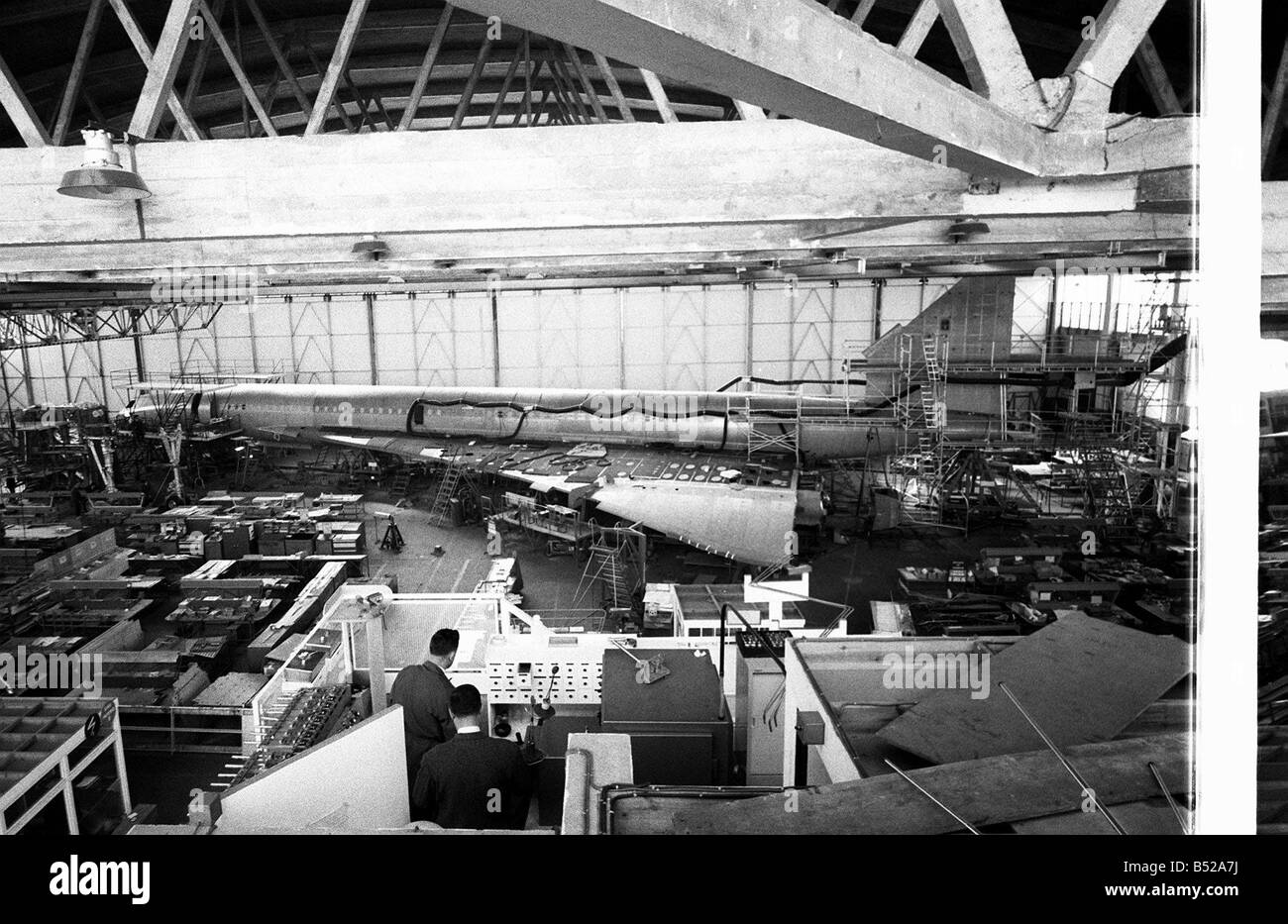 Concorde Aircraft prototype 2 at BAC Filton Bristol Brabazon Hanger ...