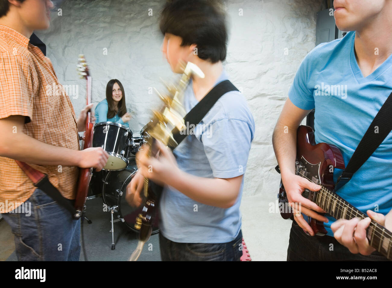 Musical band practicing Stock Photo - Alamy