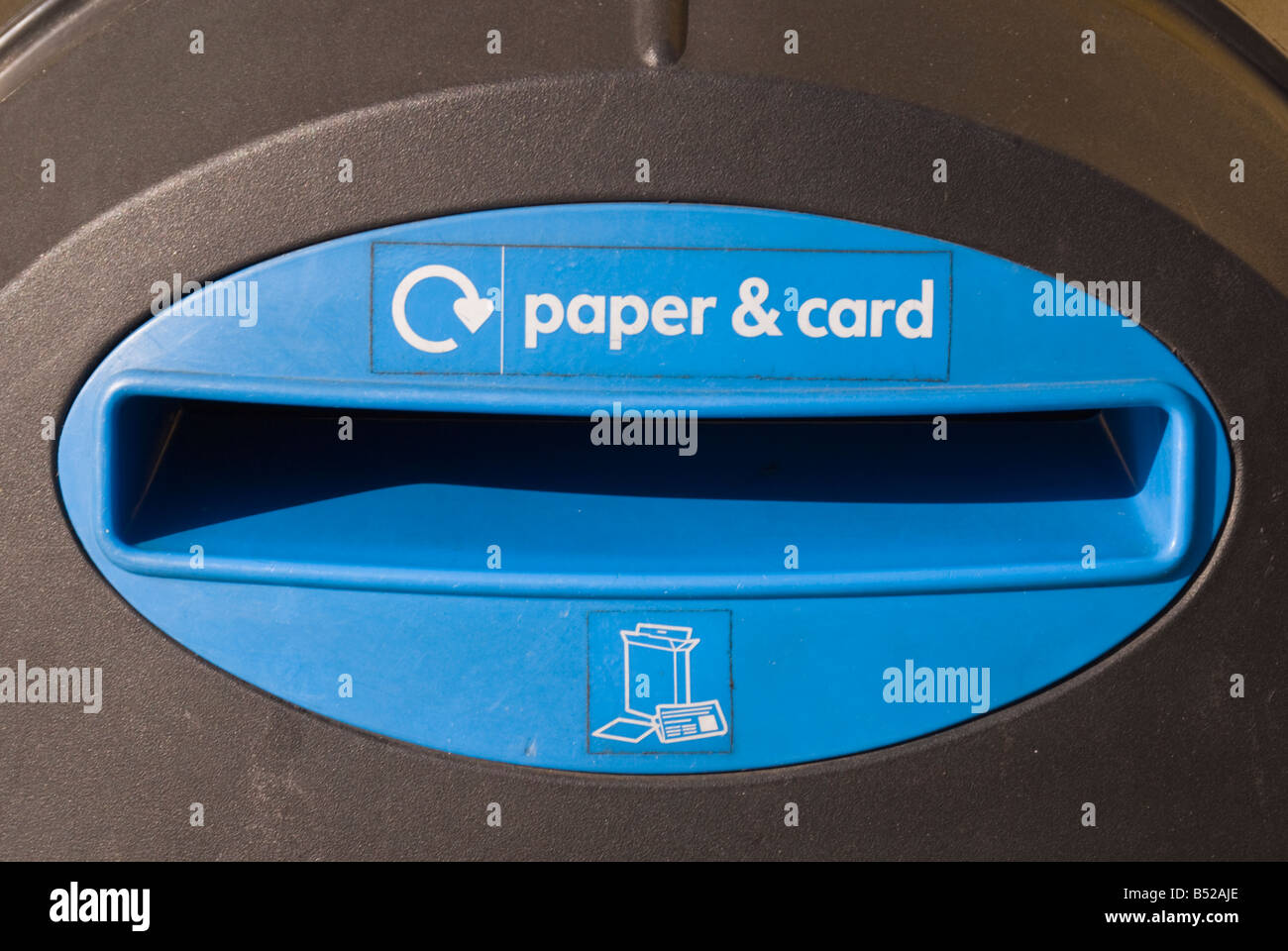 Recycling bin for paper & card Stock Photo - Alamy