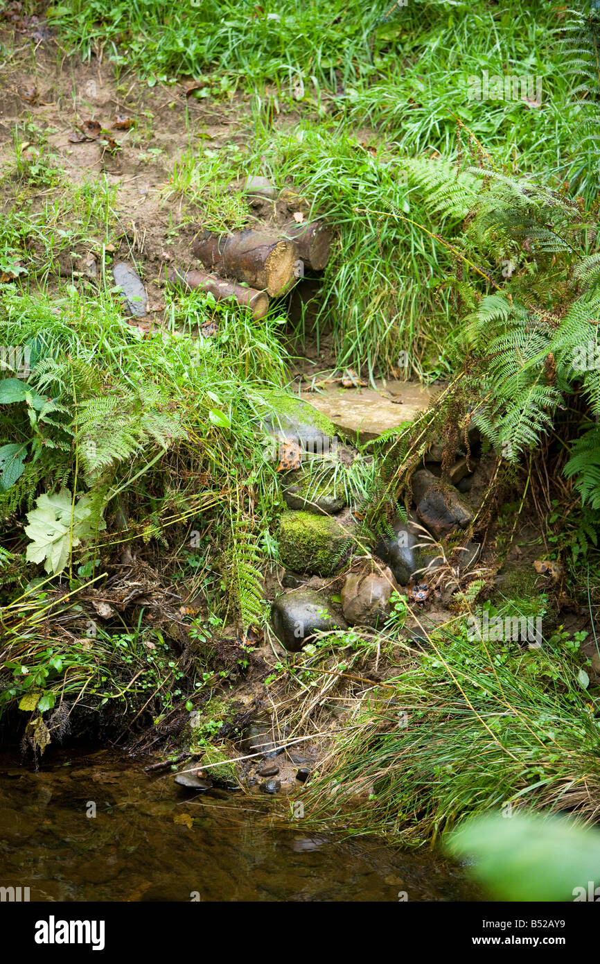 artificial otter holt constructed by a farmer Stock Photo - Alamy