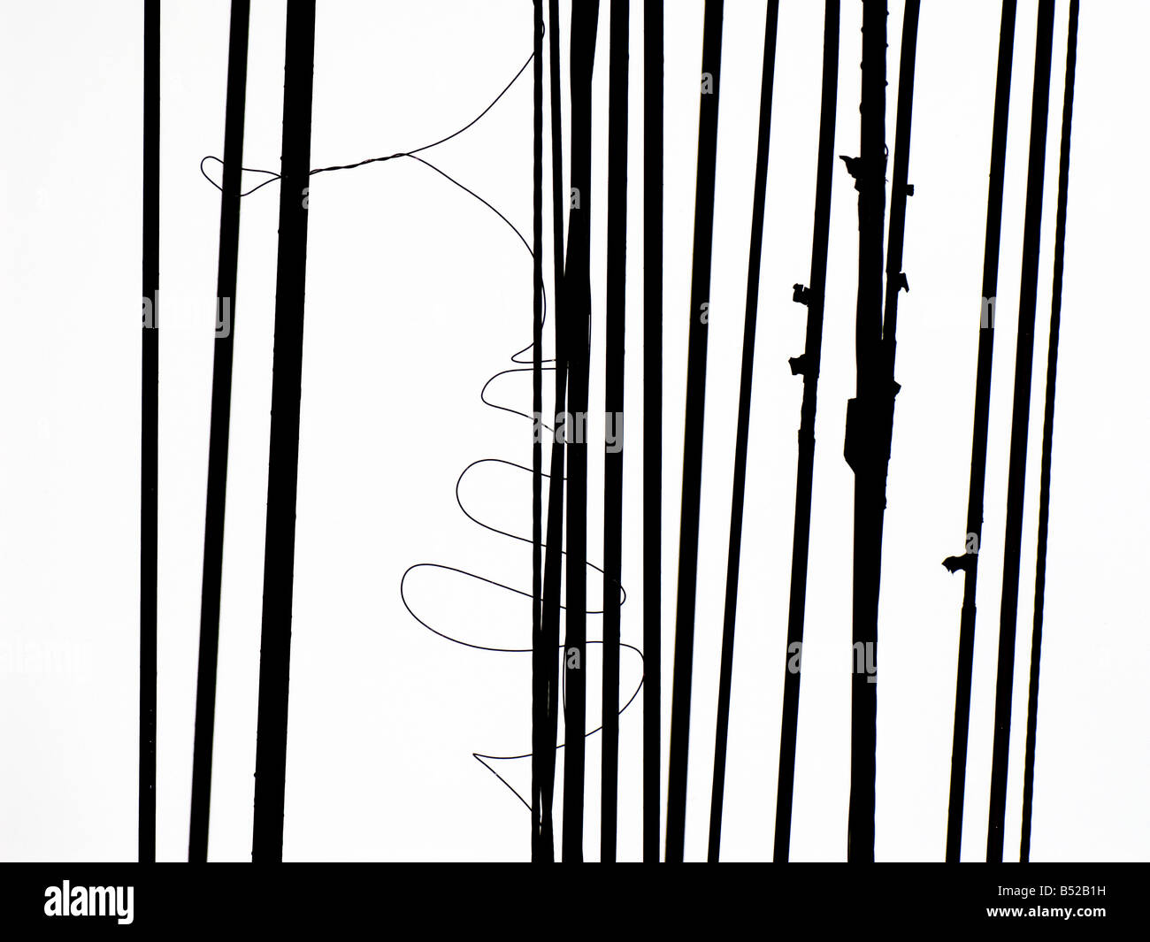 Modern electric cables Black and White Stock Photos & Images - Alamy