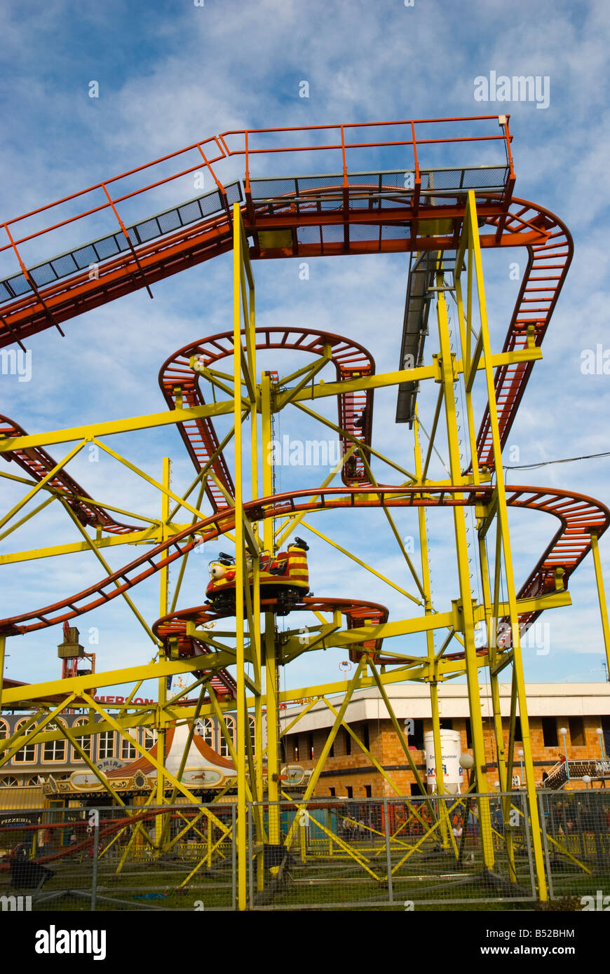 Roller coaster Dizzy Mouse at Prater amusement park in Vienna Austria ...