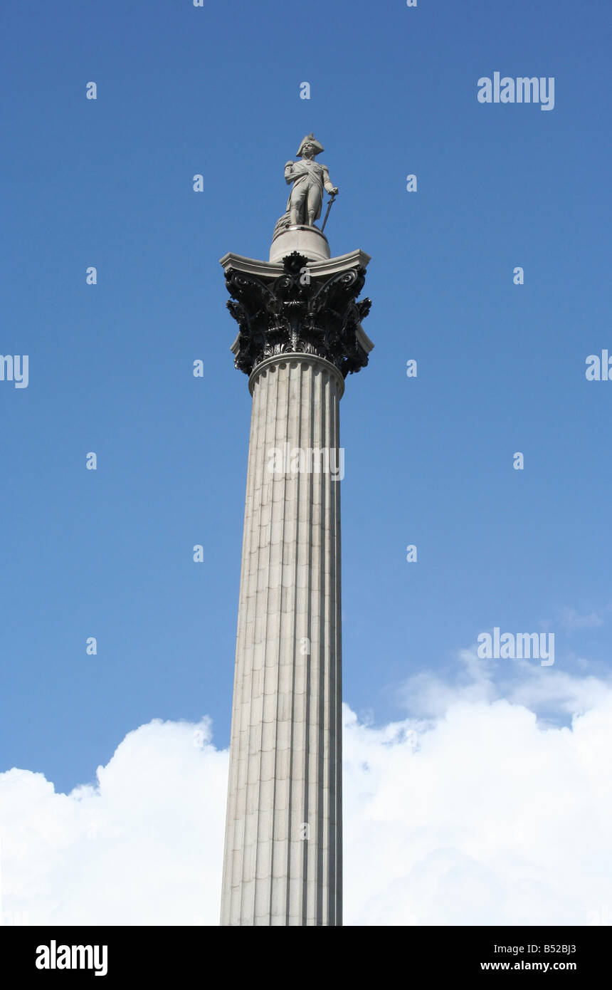 Nelson's column Trafalgar Square London England Stock Photo - Alamy