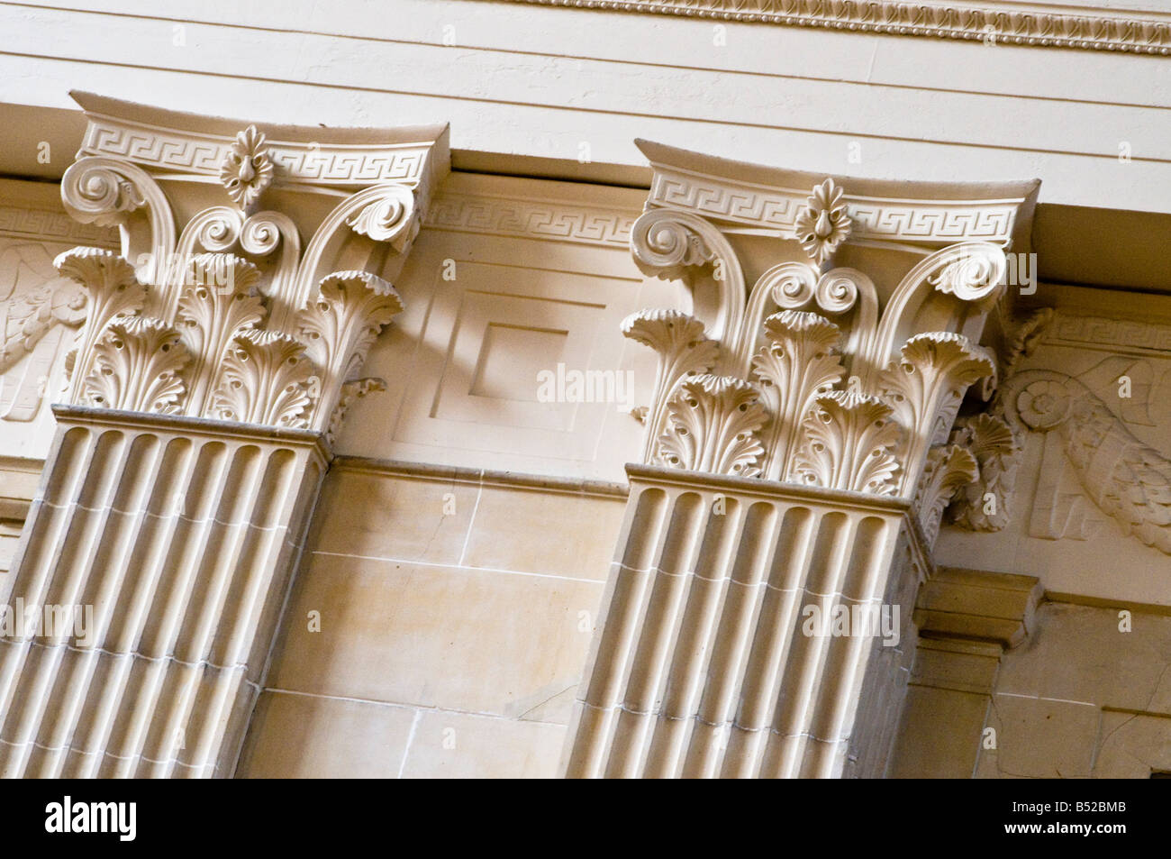 two columns corinthian style Stock Photo - Alamy