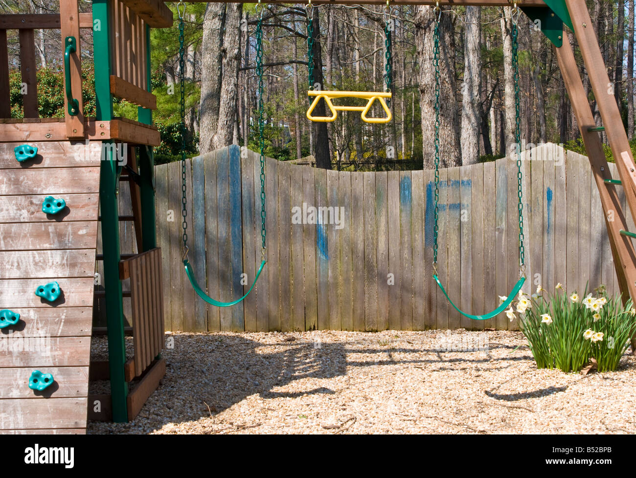 Childrens backyard play ground Stock Photo - Alamy