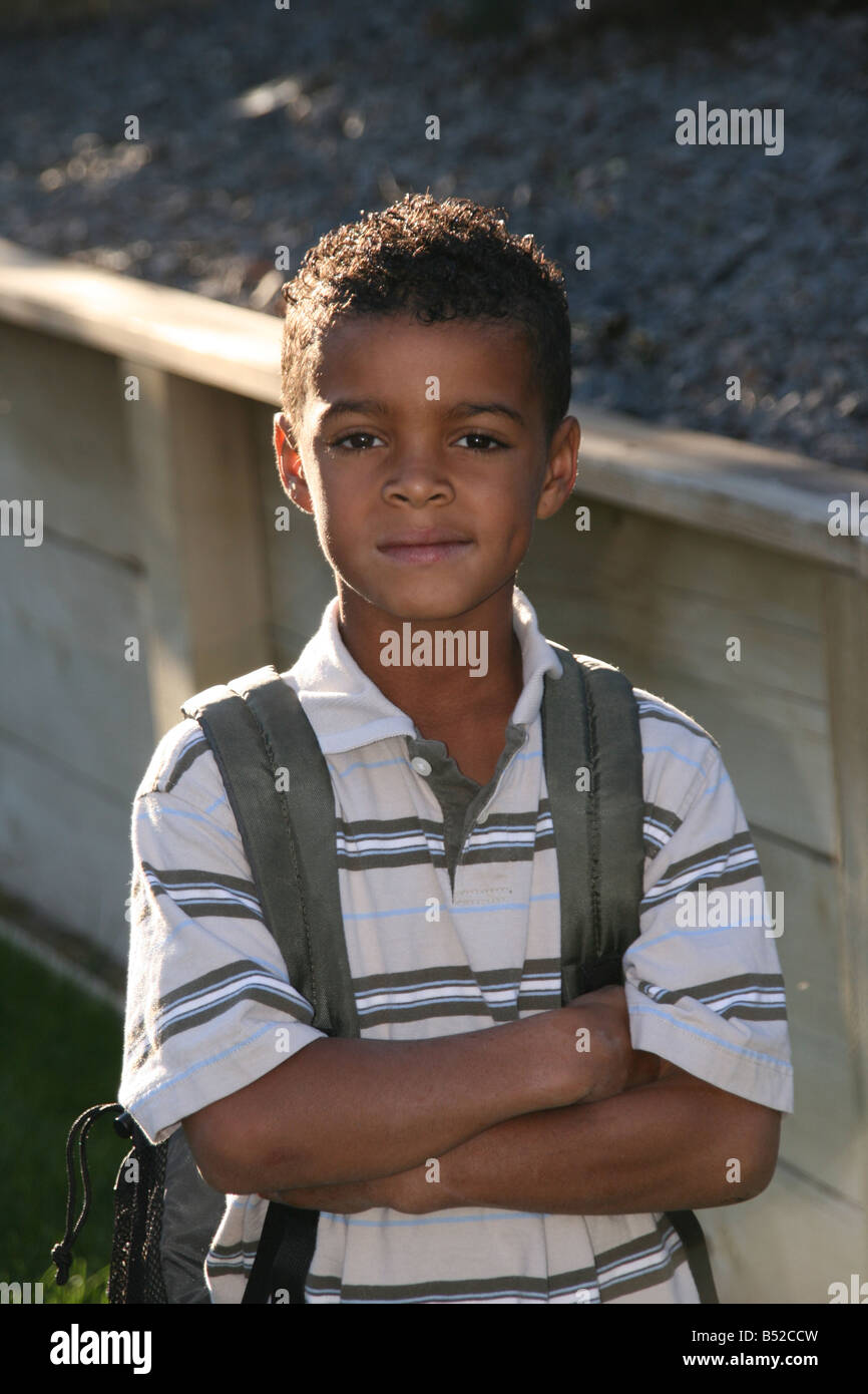 School biracial boy hi-res stock photography and images - Alamy