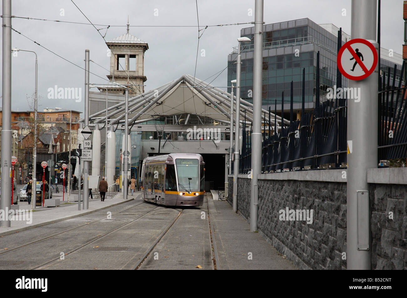 Luas Tram at Connolly railway Station Dublin Ireland Stock Photo - Alamy
