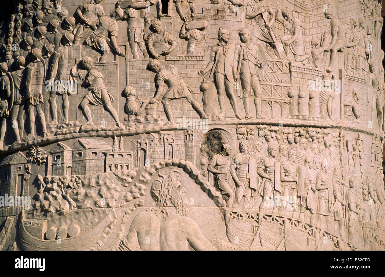Italy, Rome, Trajan column, bas relief detail Stock Photo - Alamy